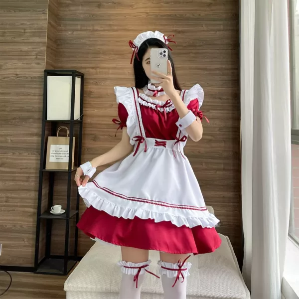 Anime Cosplay Lolita Maid Dress – Complete French Maid Costume Set ...