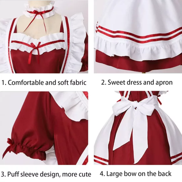 Anime Cosplay Lolita Maid Dress – Complete French Maid Costume Set ...